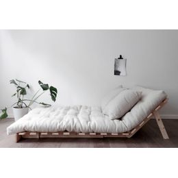 Daybett Karup Design, B:140cm H:85cm, braun, Daybetten, "Roots Sofa Bed, Schlafsofa,, Bettfunktion, FSC-Massivholz", Inkl. Futonmatratze, Made in