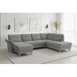 Sit & More Wohnlandschaft SIT & MORE, B:292cm H:90cm T:212cm, grau, 100% Polyester, Sofas, "Pamela U-Form, B: 292 cm, optional Schlaffunktion &