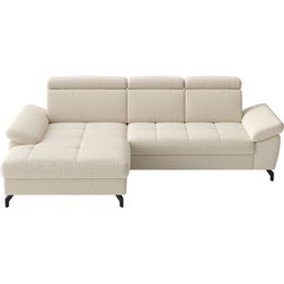 Sit & More Ecksofa SIT & MORE, B:264cm H:84cm T:181cm, beige, 95% Polyester 5% Polyamid, Wohnzimmer, Sofas, "Vanity, L-Form, B: 264 cm", Inkl.Sitz-,Kopf-und