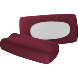 Fleuresse Kissenbezug &raquo;Vital comfort&laquo; Baumwolle-Elasthan Kissenbezug, 40x60 cm, Gummizug lila Jersey, Obermaterial: 96% Baumwolle, 4% Elasthan (LYCRA 