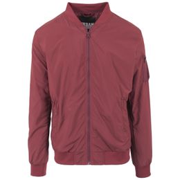 Urban Classics Herren Allwetterjacke "Urban Classics Herren Light Bomber Jacket", rot, Gr. S, unifarben, 100% Polyester, Jacken
