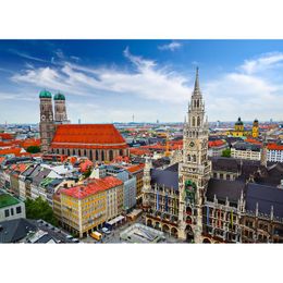 papermoon Fototapete &raquo;M&uuml;nchner Skyline&laquo; bunt Vlies B/L: 3m x 2,23m, Bahnen: 6 Stk.