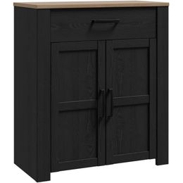 Schuhkommode FORTE, B:86,4cm H:99,3cm T:42cm, schwarz, Holzwerkstoff, Sideboards, "Bohol Schuhschrank, Soft Close, 12 Paar Schuhe", B/H/T