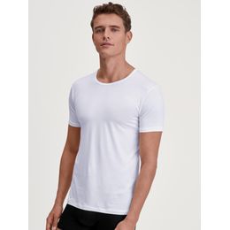 Calida Herren T-Shirt "Natural Cooling", Gr. S, wei&szlig;, Single Jersey, Obermaterial: 90% Lyocell (TENCEL ), 10% Elasthan, unifarben, Shirts,