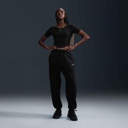 Nike Sportswear Damen Sporthose "W NSW PHNX FLC HR OS PANT 2", schwarz, Gr. XXL, Obermaterial: 80% Baumwolle, 20% Polyester, Hosen, lockere Passform,