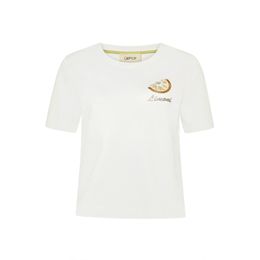 Cartoon Damen Kurzarmshirt "Damen mit Rundhalsausschnitt", wei&szlig;, Gr. 42, Obermaterial: 100% Baumwolle, Shirts