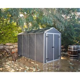 Ger&auml;tehaus &raquo;Rubicon&laquo; mit lebenslang widerstandsf&auml;higen Wandpaneelen grau Aluminium, Kunststoff, Polycarbonat (PC) Einheitsgr&ouml;&szlig;e