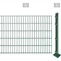 Arvotec Doppelstabmattenzaun "EASY 103 zum Aufschrauben", H/L: 103cm x 6m, Pfosten: 4 Stk., gr&uuml;n, Zaunelemente, Zaunh&ouml;he 103 cm, Zaunl&auml;nge 2 - 60 m