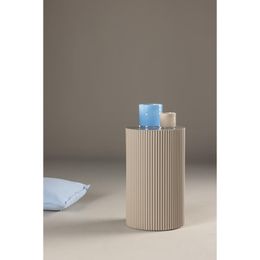 Beistelltisch Ablagetisch, MDF, strukturierte Seiten, kompakt, dekorativ beige B/H/T: 31cm x 50cm x 31cm