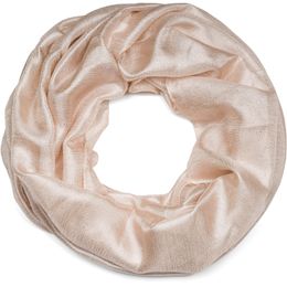 styleBREAKER Damen Loop "Seidiger Einfarbiger Loop Glitzer", wei&szlig;, Modisch, Obermaterial: 100% Viskose CV., Modet&uuml;cher