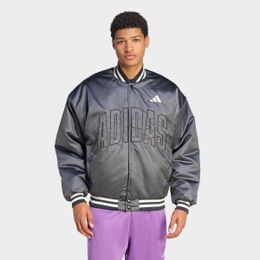 Herren Bomberjacke "STADIUM INS JKT", grau, Gr. S, adidas Sportswear, Obermaterial: 100% Polyester, Jacken