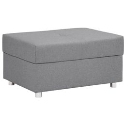 Hocker Home Affaire, B:78cm H:42cm T:59cm, grau, Microfaser PRIMABELLE (100% Polyester);Struktur fein (100% Polyester), Wohnzimmer, Hocker, "Italia,