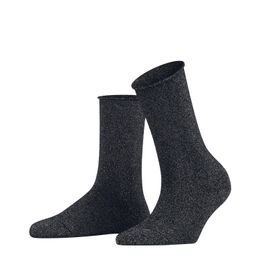 Falke Damen Socken "Shiny", Gr. 39, blau, Obermaterial: 56% Lyocell CLY. 35% Polyamid PA. 7% Polyester PES. 2% Elasthan EL., gl&auml;nzend, Socken