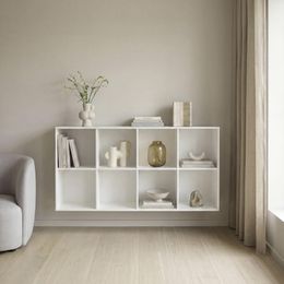 Sideboard, B:136cm H:69cm T:32,5cm, wei&szlig;, HAMMEL FURNITURE, Holzwerkstoff, Massivholz, Wohnzimmer, Sideboards, "Mistral Kubus 116, h&auml;ngend/stehend
