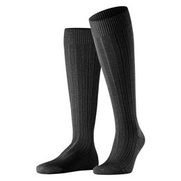 Falke Kinder Kniestr&uuml;mpfe "Teppich im Schuh", Gr. 39, schwarz, Obermaterial: 70% Schurwolle WV. 30% Polyamid PA., Socken