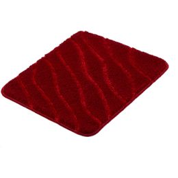 Badematte Kleine Wolke, H:20mm, rot, Polyacryl, Badematten, "Tram, Badvorleger, Badezimmer Teppich", Badteppich, modernes Wellen Design, Hoch-Tief