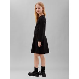 M&auml;dchen Skaterkleidpvh schwarz, Gr. 10, Calvin Klein Jeans, unifarben, Jersey, Obermaterial: 66% Viskose, 30% Polyamid, 4% Elasthan, Kleider,
