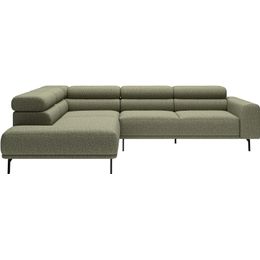 Sch&ouml;ner Wohnen Kollektion Ecksofa, B:276cm H:71cm T:219cm, gr&uuml;n, SCH&Ouml;NER WOHNEN-KOLLEKTION, 24% Polyester, 76% Polyacryl, Wohnzimmer, Sofas, "Tossa, Modernes Design trifft