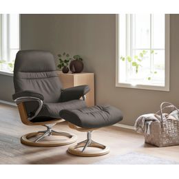 Relaxsessel stressless, B:83cm H:105cm T:74cm, grau, Leder BATICK: BATICK ist ein leicht korrigiertes, durchgef&auml;rbtes und genarbtes M&ouml;belleder, bei