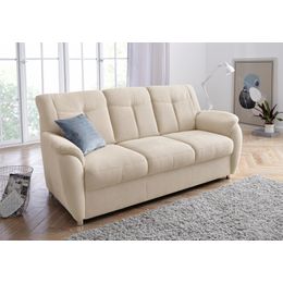 Sit & More 3-Sitzer SIT & MORE, B:189cm H:91cm T:90cm, beige, Luxus-Microfaser ALTARA NUBUCK (100% Polyester) / Struktur fein (100% Polyester);Luxus-Microfaser