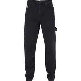 Karl Kani Herren Bequeme Jeans "Karl Kani Herren KK Retro Tapered Workwear Denim"vintage schwarz, Gr. 28, unifarben, 100% Baumwolle, Jeans
