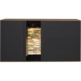 M&auml;usbacher Kommode M&Auml;USBACHER, B:169cm H:90cm T:42cm, schwarz, Wohnzimmer, Sideboards, Faro Sideboard B 169 cm, inkl. Beleuchtung, Push to open Funktion