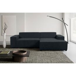 WERK2 Ecksofa &raquo;Trento 268 x 163 cm modern und bequem&laquo; Chenille, L-Form 100% Polyester B/H/T: 268cm x 70cm x 163cm, Chenille, Ottomane rechts