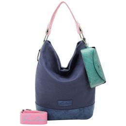 Damen Schultertasche "Izzy07-Olga", Fritzi aus Preussen, blau, 55% Baumwolle, 45% Polyester, unifarben, Taschen, mit Magnetverschluss