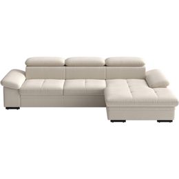 Sit & More Ecksofa SIT & MORE, B:260cm H:73cm T:174cm, beige, 100% Polyester, Wohnzimmer, Sofas, "Viola, L-Form, B: 260 cm", optional Schlaffunktion,inkl