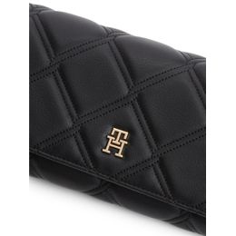 Tommy Hilfiger Damen Geldb&ouml;rse "TH FEMININE WALLET ON CHAIN", schwarz, Lederimitat, Kleinlederwaren, Damen Geldbeutel, Minibag mit Zierkette als