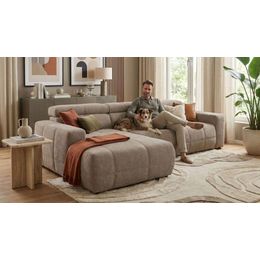 Ecksofa OTTO HOME, B:285cm H:80cm T:175cm, beige, 100% Polyester, Wohnzimmer, Sofas, "Ballerup 235 x 175 cm, auch mit verstellbarer Sitztiefe",