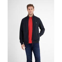 Lerros Herren Sweatjacke "Herren Sweatjacke in sportiver Struktur", blau, Gr. S, 83% Baumwolle, 16% Polyester, 1% Elasthan, Sweatjacken