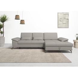 Ecksofa OTTO HOME, B:301cm H:89cm T:176cm, grau, Luxus-Microfaser (90% Polyester, 10% Polyamid);Samtoptik (100% Polyester), Wohnzimmer, Sofas,