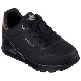 Skechers M&auml;dchen Sneaker "ESS - STREET GIRLS", Gr. 28, schwarz, Lederimitat, Schuhe, Freizeitschuh mit gepolster.Schaftrand, Gr&ouml;&szlig;enschablone zum