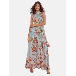 Lipsy Kleid Damen Gr&ouml;&szlig;e 38 hellblau / schoko Sommerkleid