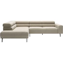 Sch&ouml;ner Wohnen Kollektion Ecksofa, B:276cm H:71cm T:219cm, beige, SCH&Ouml;NER WOHNEN-KOLLEKTION, 88% Polyester, 12% Polyacryl, Wohnzimmer, Sofas, "Tossa, Modernes Design trifft