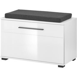 Polsterbank Home Affaire, B:80cm H:55cm T:39cm, grau, FSC-zertifizierter Holzwerkstoff, Esszimmer, Sitzb&auml;nke, "Cantara, Garderobenbank mit Klappe,