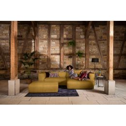 Ecksofa W.Schillig, B:300cm H:66cm T:164cm, gelb, Longlife Xtra-Leder Z69: Das feinnarbige, gedeckte Softleder Z69 besticht durch seine