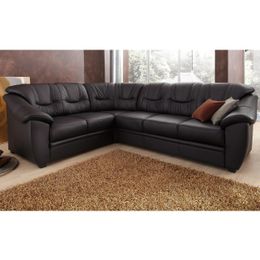 Sit & More Ecksofa SIT & MORE, B:262cm H:90cm T:212cm, schwarz, PRIMABELLE-Microfaser (100% Polyester);SOFTLUX/Struktur (Korpus in Kunstleder, Sitz und R&uuml;cken