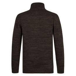 Herren Troyercedar braun, Gr. XXXL, PETROL INDUSTRIES, Strick, Obermaterial: 100% Baumwolle, Pullover, Kragen mit Rei&szlig;- und Knopfverschluss