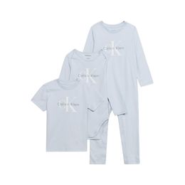 Calvin Klein Jeans Set 'ESSENTIAL' M&auml;dchen Gr&ouml;&szlig;e 80 pastellblau / grau / wei&szlig;