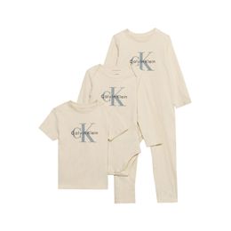 Calvin Klein Jeans Set 'ESSENTIAL' girl size 62 Beige / Dark grey / Black