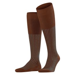 Falke Kinder Kniestr&uuml;mpfe "Oxford Stripe", Gr. 39, braun, Obermaterial: 86% Baumwolle CO. 14% Polyamid PA., glatt, Socken