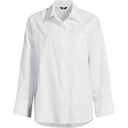 LANDS' END Langarm-Hemdbluse f&uuml;r Damen, Damen, size: regular, Wei&szlig;, Baumwolle/Polyester-Mischung, by Lands' End