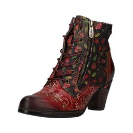 Laura Vita Damen Schn&uuml;rstiefelette "Laura Vita Stiefelette Leder/Textil", Gr. 37rot, Leder, Textil, Schuhe