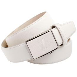 Anthoni Crown Damen Lederg&uuml;rtel, wei&szlig;, Gr. 90, unifarben, Leder, G&uuml;rtel, mit Golf-Pr&auml;gung, bezogene Schlie&szlig;e