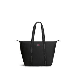 Tommy Jeans Damen Handtasche &raquo;TJW ESS DAILY TOTE&laquo; Damen Schultertasche mit logobedruckten Tragegriffen schwarz B/H/T: 52cm x 34cm x 22cm