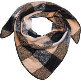 styleBREAKER Damen XXL-Schal "Web Dreiecktuch Kariert", braun, Modisch, Obermaterial: 70% Viskose CV. 30% Wolle WO., Modet&uuml;cher