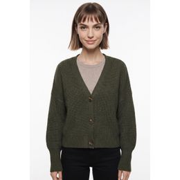 V&eacute;ro Moda VERO MODA Damen Strickjacke "VMLEA LS V-NECK CUFF CARDIGAN NOOS", gr&uuml;n, Gr. M, unifarben, Strick, Obermaterial: 100% Polyacryl, Strickjacken,