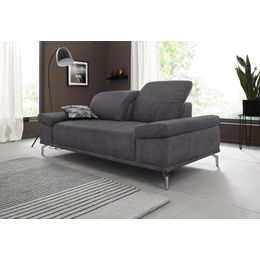 2-Sitzer OTTO HOME, B:202cm H:97cm T:111cm, grau, Luxus-Microfaser Vintageoptik (100% Polyester);Flachgewebe (100% Polyester);Luxus-Mikrofaser (90%